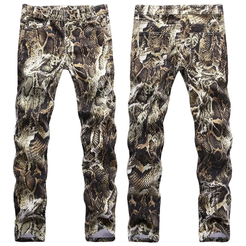 Men-s-Snakeskin-Slim-Fit-Hip-Hop-Cool-Print-Snake-Pattern-Night-Singer ...