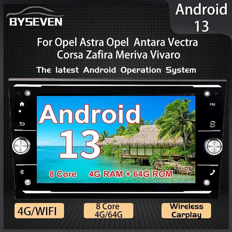 BySeven Android Bluetooth Car Radio For Opel Astra Antara Vectra Corsa Zafira Meriva Vivaro GPS ...