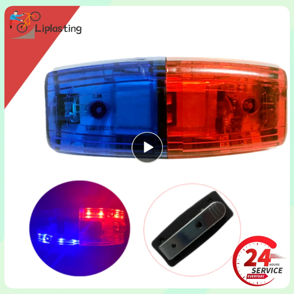 LED-Red-Blue-Shoulder-Lamp-Flashing-Warning-Safety-Shoulder-Police ...