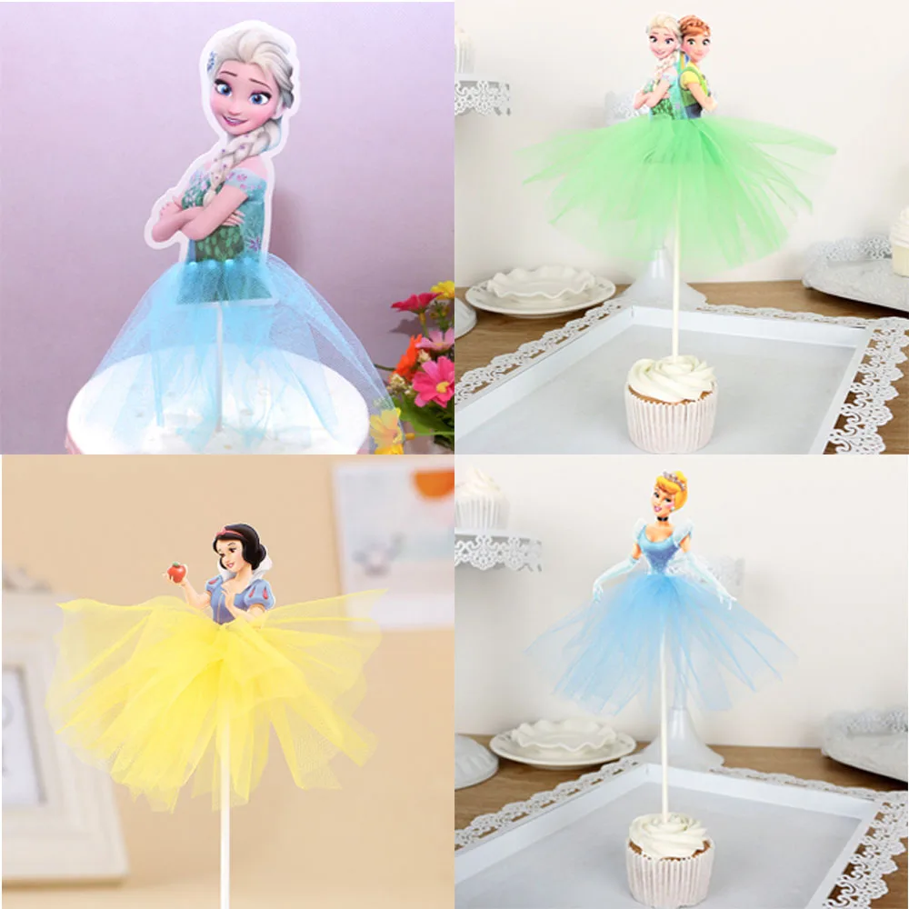 1pcs-Lot-Frozen-Elsa-Anna-Princess-Cake-Cupcake-Toppers-Cake-Flag-Girls ...