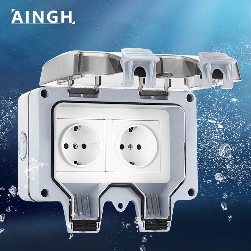 Aingh-IP66-Outlet-220v-Korea-Waterproof-Outdoor-Plug-Electrical-Sockets ...