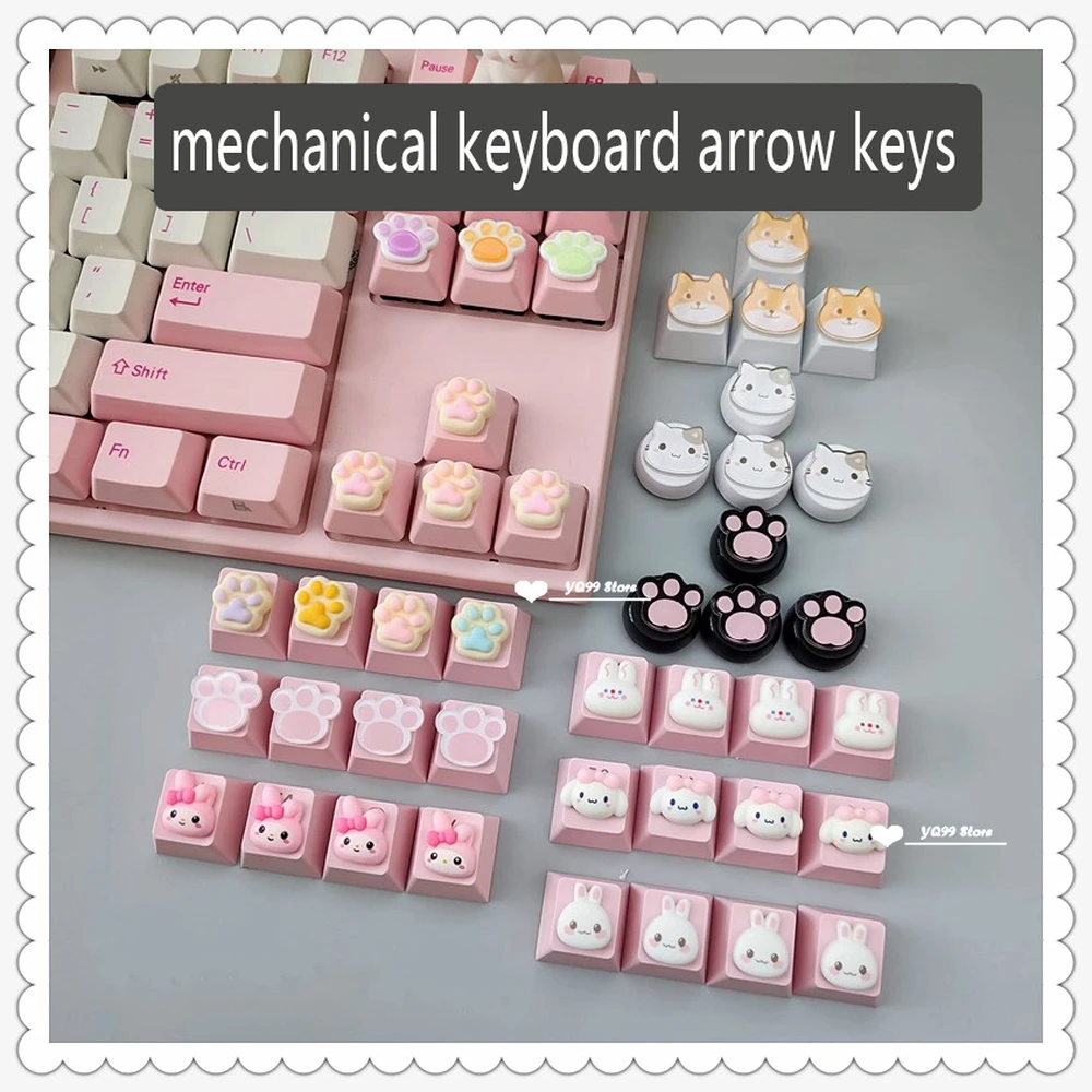 4pcs/set Lovely Cat Claw Key Cap Personality Cat Paw Keycaps For ...