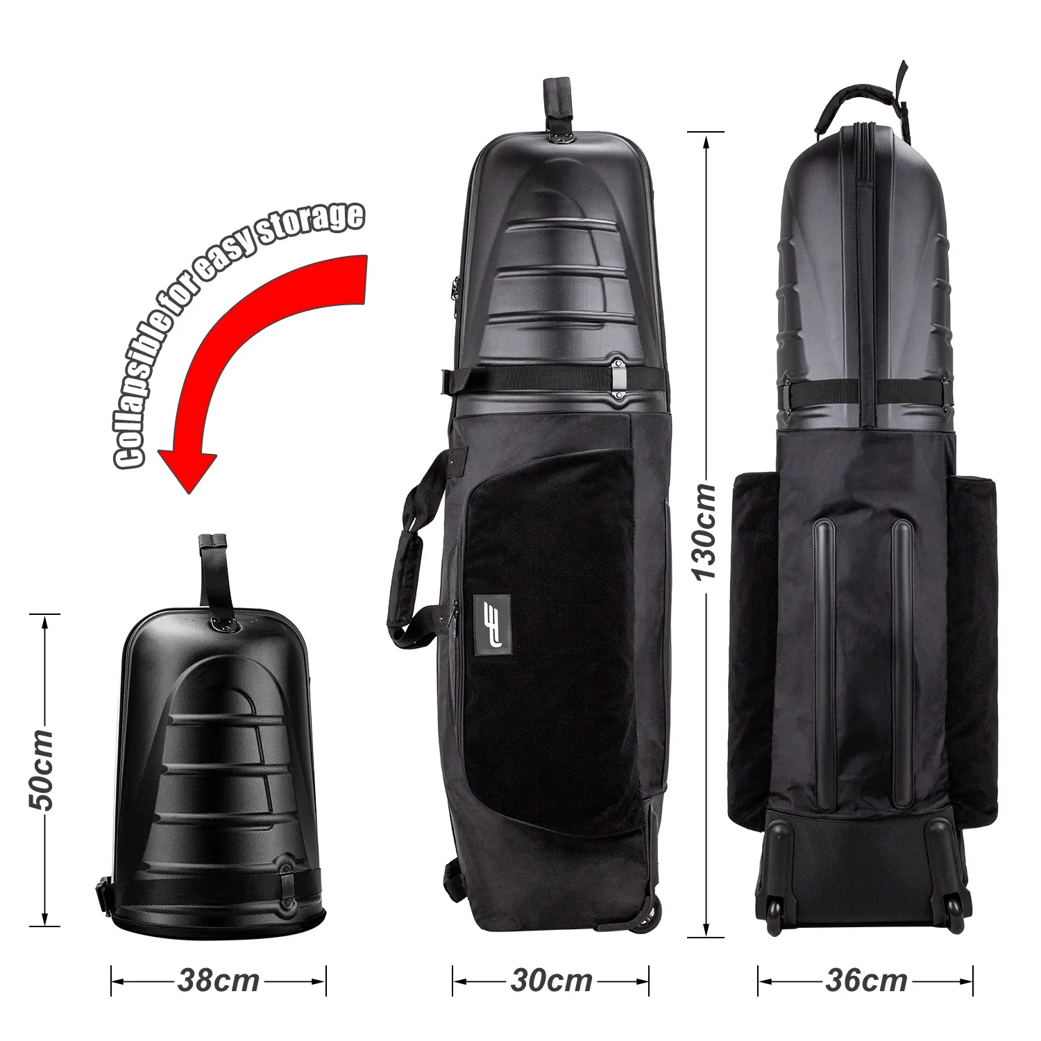 New-Hard-Top-and-Bottom-Shockproof-Golf-Travel-Cover-Bag-Protable ...