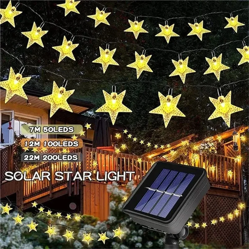 Solar-Lights-LED-Solar-Star-String-Light-20-30-50-100-200LEDS-Solar ...