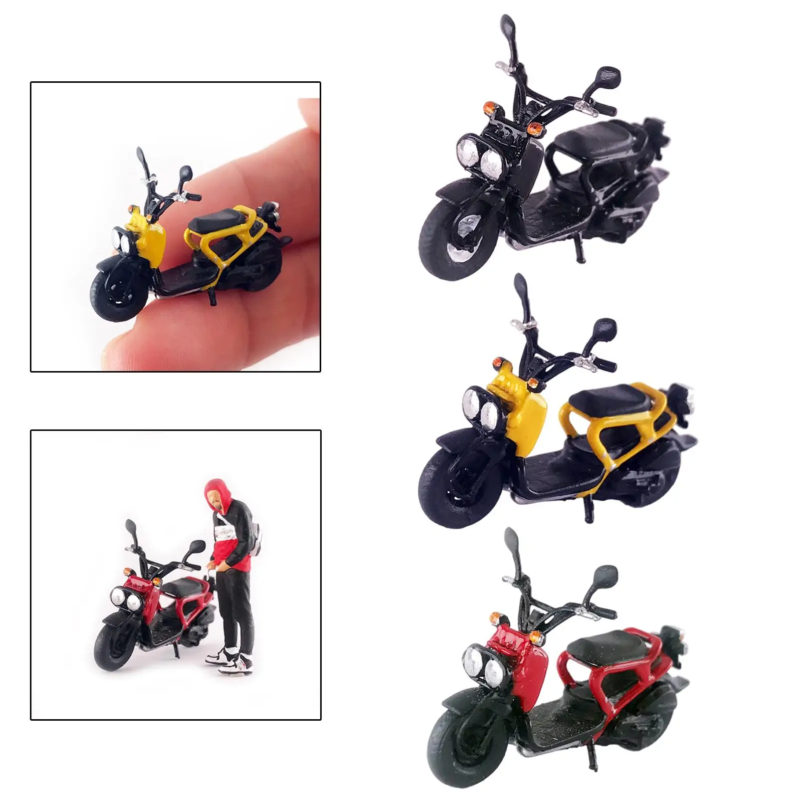 Miniature Motorcycle Model 1:64 Accessories Hand Painted Model for ...