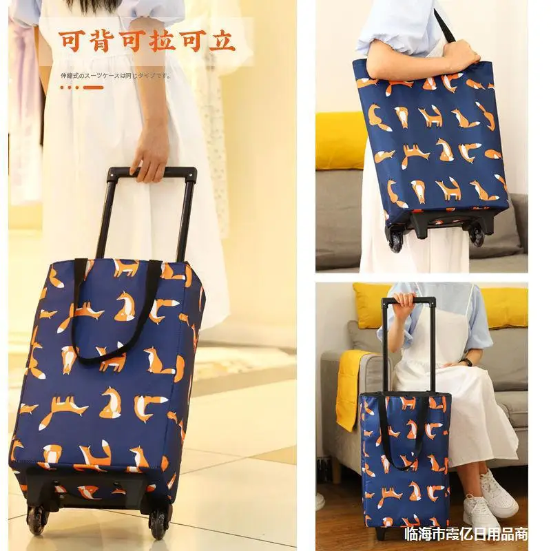 shopping trolley bag on wheels Big Pull Cart Shopping Bags For ...