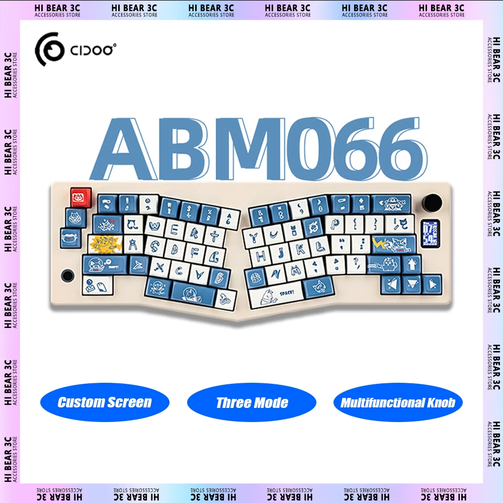 Cidoo-ABM066-Alice-Mechanical-Keyboard-Custom-Screen-Multifunctional ...