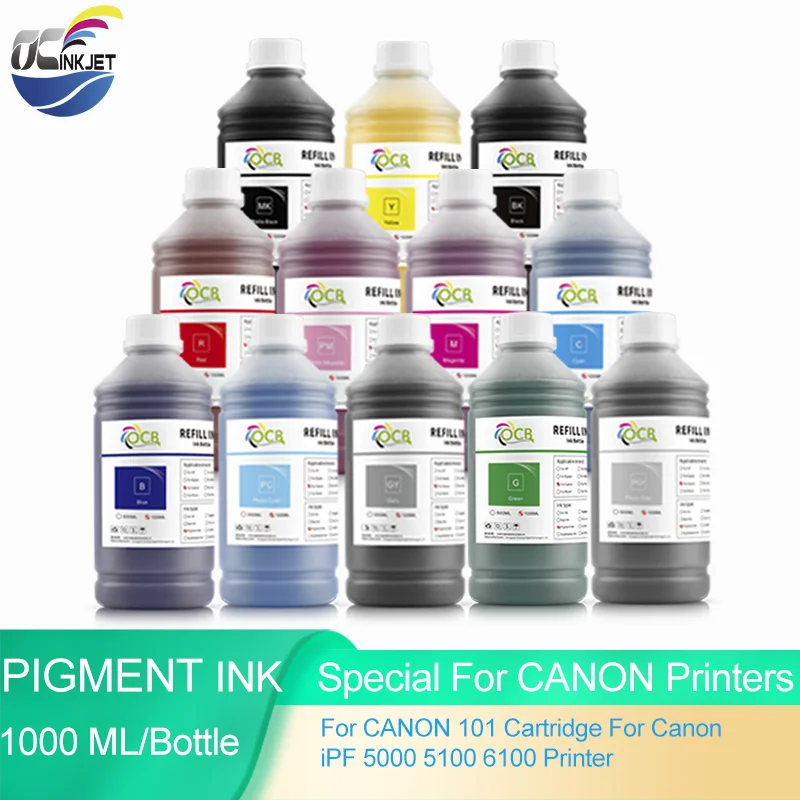 1000ml-Pigment-Ink-For-Canon-101-caitridge-for-Canon-iPF-5000-5100-6100 ...
