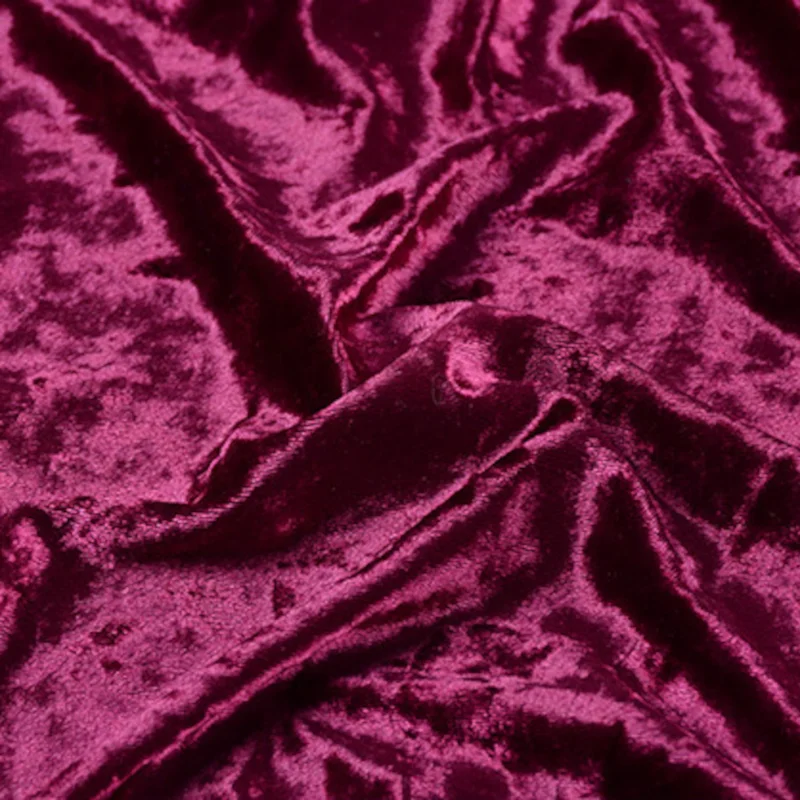 Red Crushed Velvet Fabric