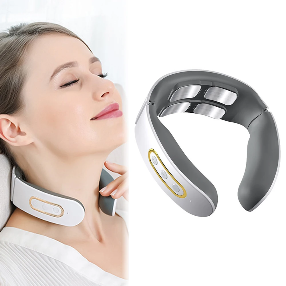 Four-Head-Intelligent-Neck-Massager-Relieves-Pain-Relaxes-Cervical ...