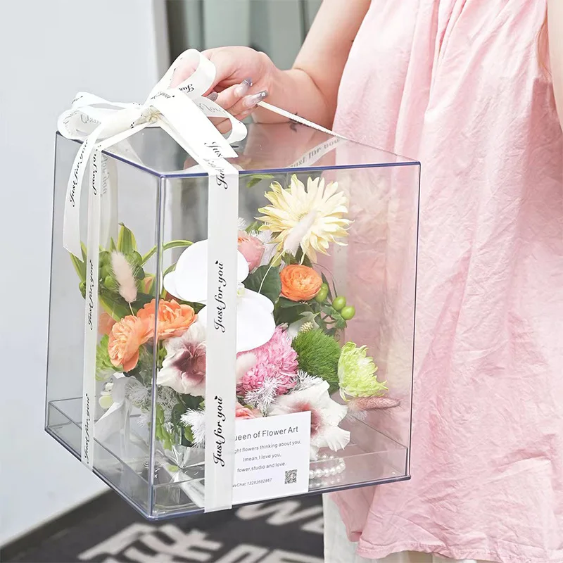 JOYWOOD-Acrylic-plastic-flower-box-flower-box-high-end-romantic-gift ...
