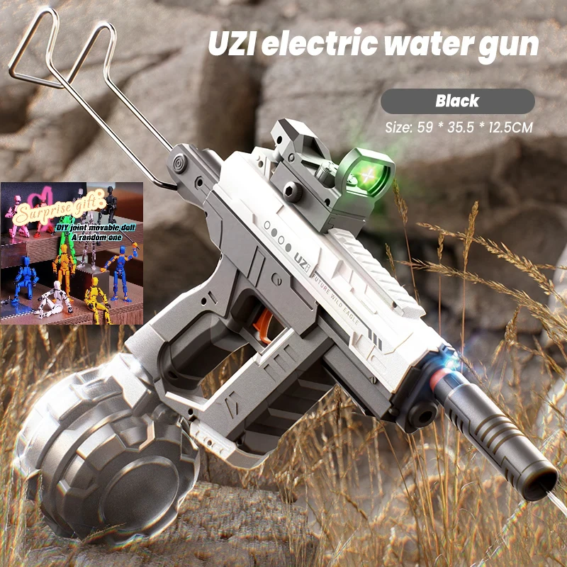 New-Space-Hand-Integrated-Three-Function-Scorpion-UZI-Light-Electric-Water-Gun-Summer-Boys-Water ...