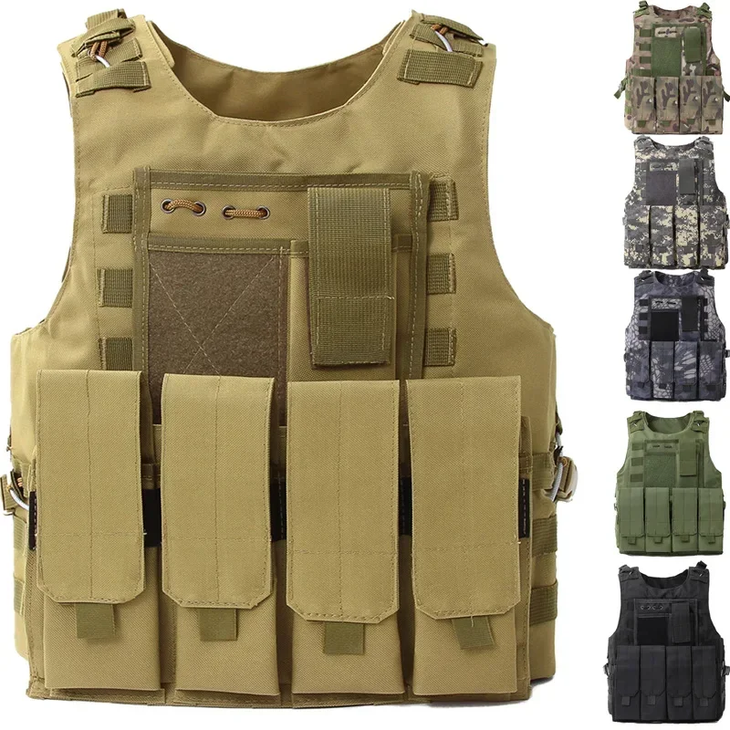 Tactical-Molle-Vest-Security-Gear-Combat-Training-Assault-Plate-Carrier ...