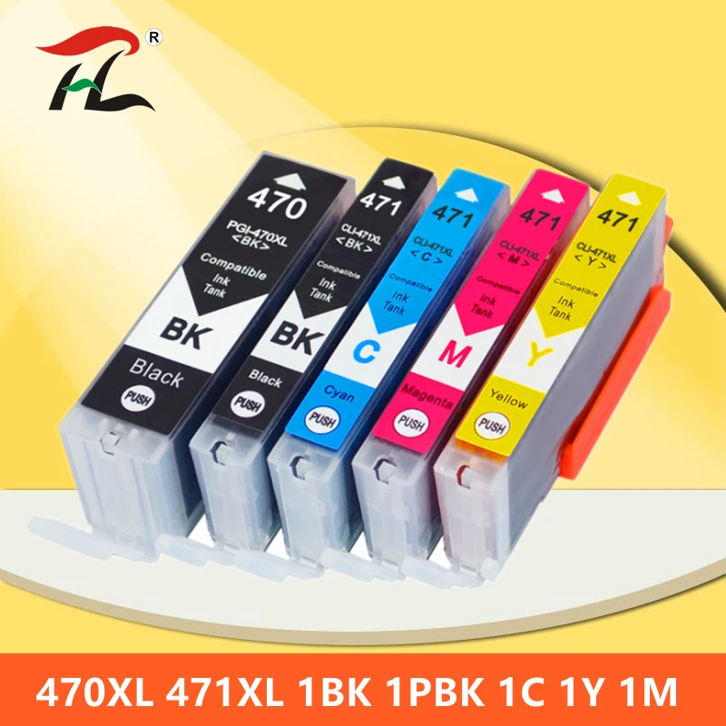 Pgi470 Cli471 Pgi-470 Cli-471 Compatible Cartridge 470xl 471xl For Canon Pixma Ts5040 Mg5740 ...