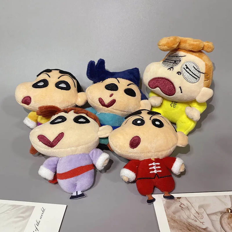 10Cm-Kawaii-Crayon-Shin-Chan-Plush-Doll-Keychain-Cartoon-Cute-Kung-Fu ...
