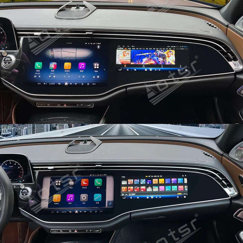 Wireless Car Radio For Mercedes Benz E-Class W214 Upgrade 2024 14.4"+12 ...