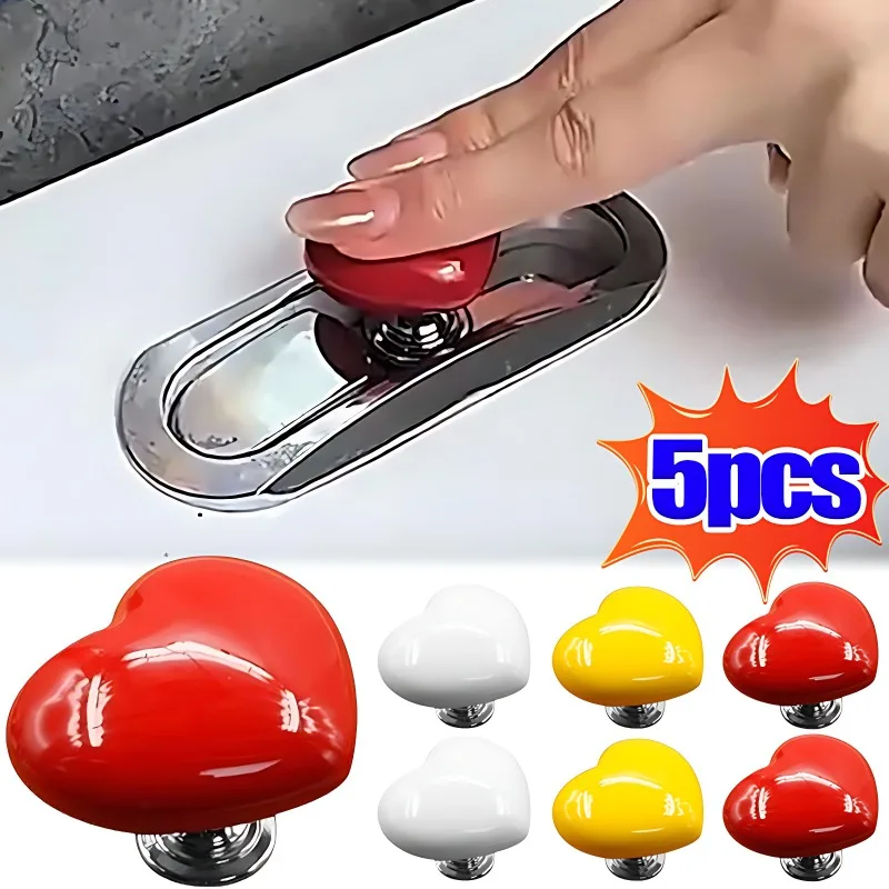 1-5PCS-Colored-Heart-Shape-Toilet-Presser-Bathroom-Toilet-Water-Tank ...
