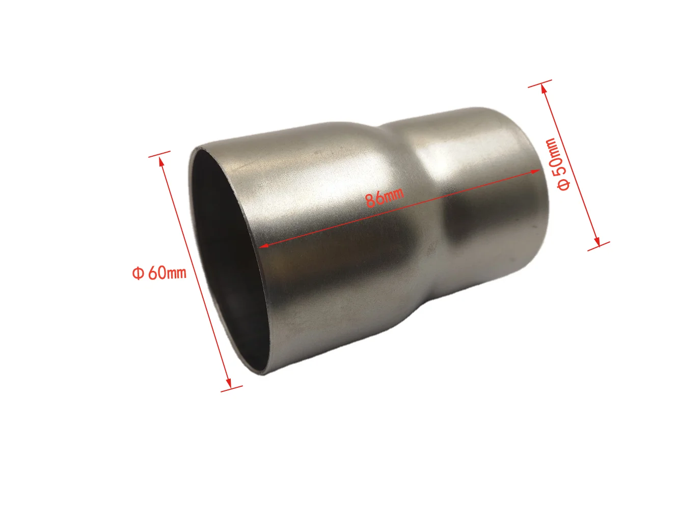 Heavy Duty Stainless Steel Exhaust Tube Adapter Reducer 60 to 51mm ...