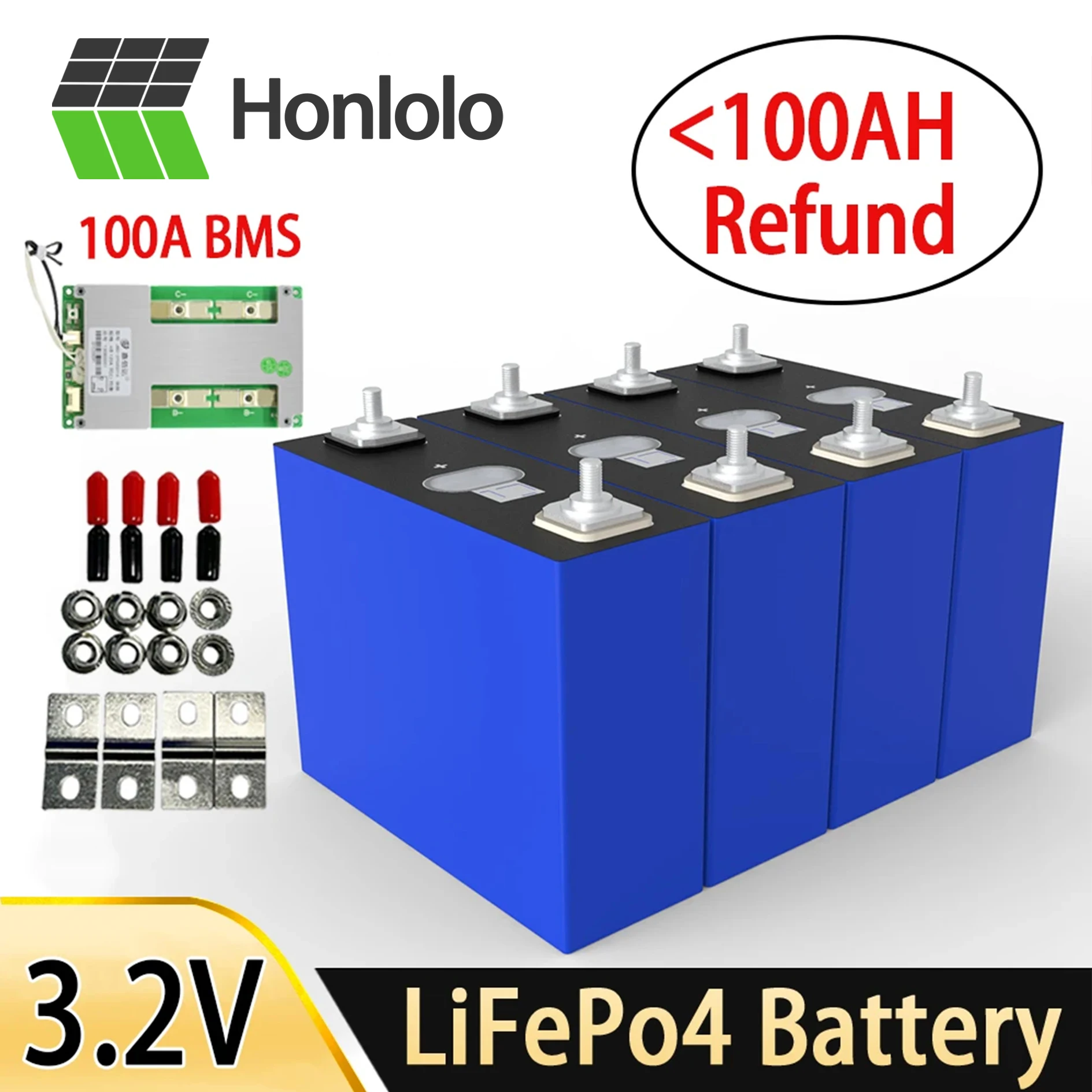 Real-Capacity-LiFePO-3-2V-100Ah-105Ah-Lithium-Battery-Lifepo4-with ...