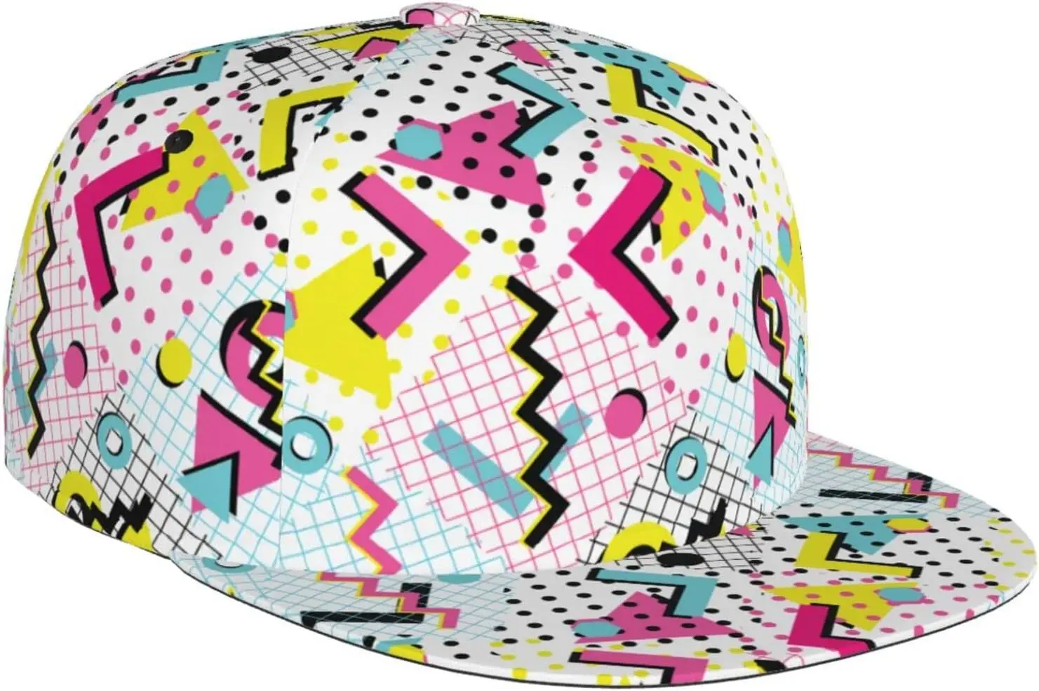 Retro-80s-90s-Snapback-Hat-Hip-Hop-Style-Fashion-Flat-Bill-Hat-for-Men ...