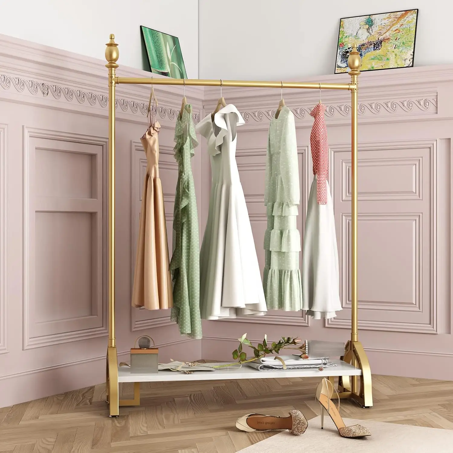 Gold-Clothing-Rack-Boutique-Clothes-Rack-with-Shelf-for-Display-Heavy ...