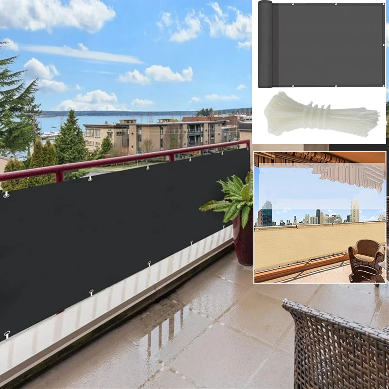Balcony-Privacy-Screen-Cover-Fence-Patio-Waterproof-Shade-Cloth-70-UV ...