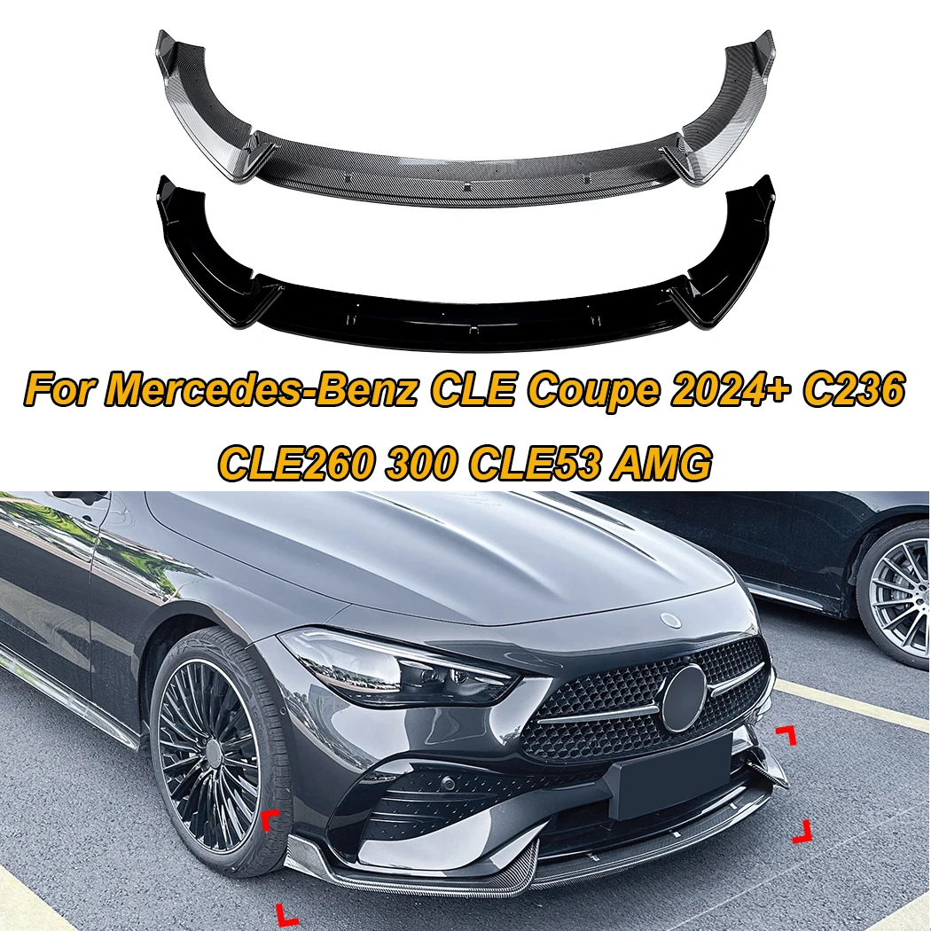 Car-Front-Bumper-Lip-Splitter-Diffuser-Body-Kit-For-Mercedes-Benz-CLE ...
