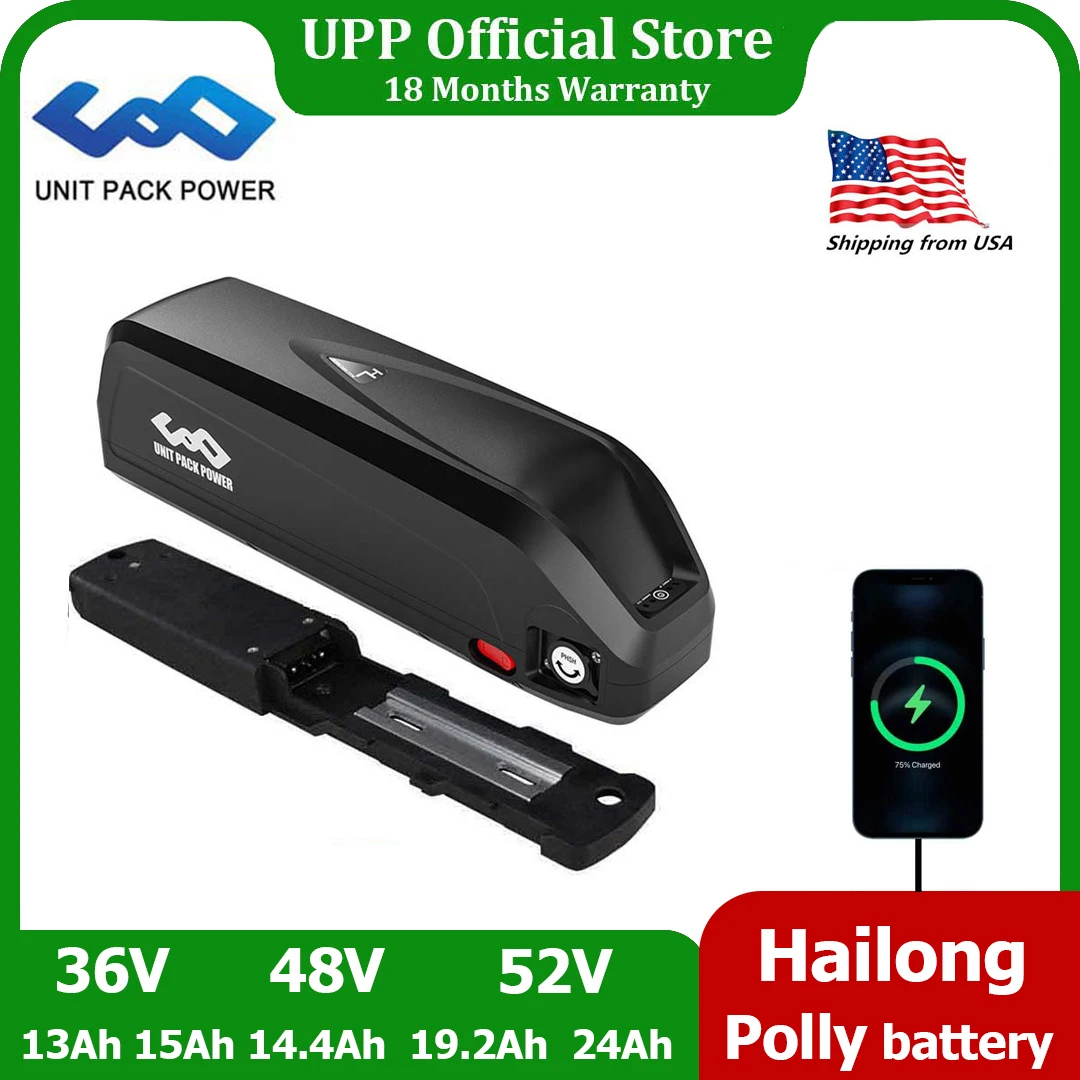 EBike Battery Hailong Polly 52V 48V 24Ah 36V 19.2Ah 13Ah 15Ah 21700 18650 Battery Pack for 1500W ...