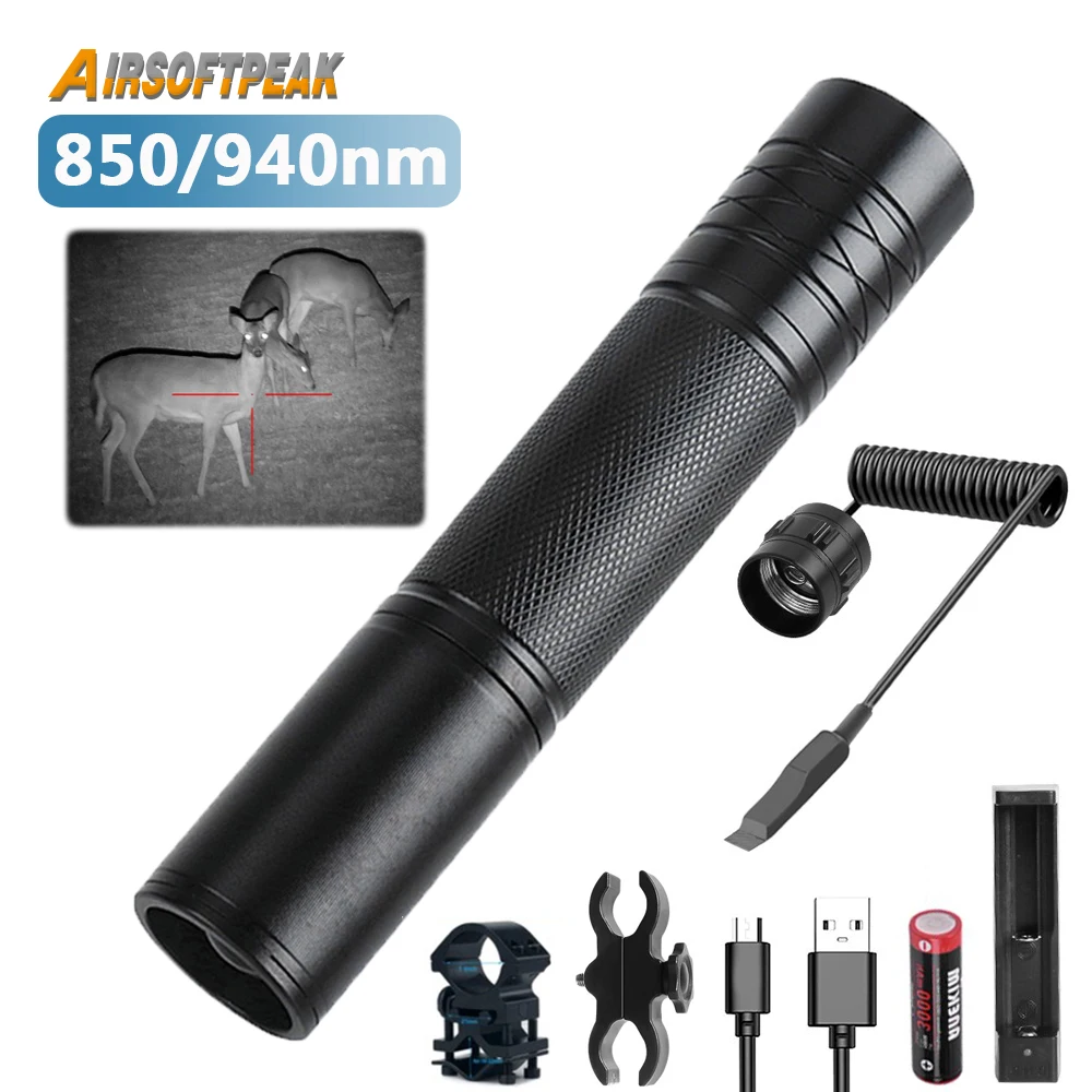 850nm/940nm Infrared Flashlight VSCEL IR Torch Zoomable Infrared ...
