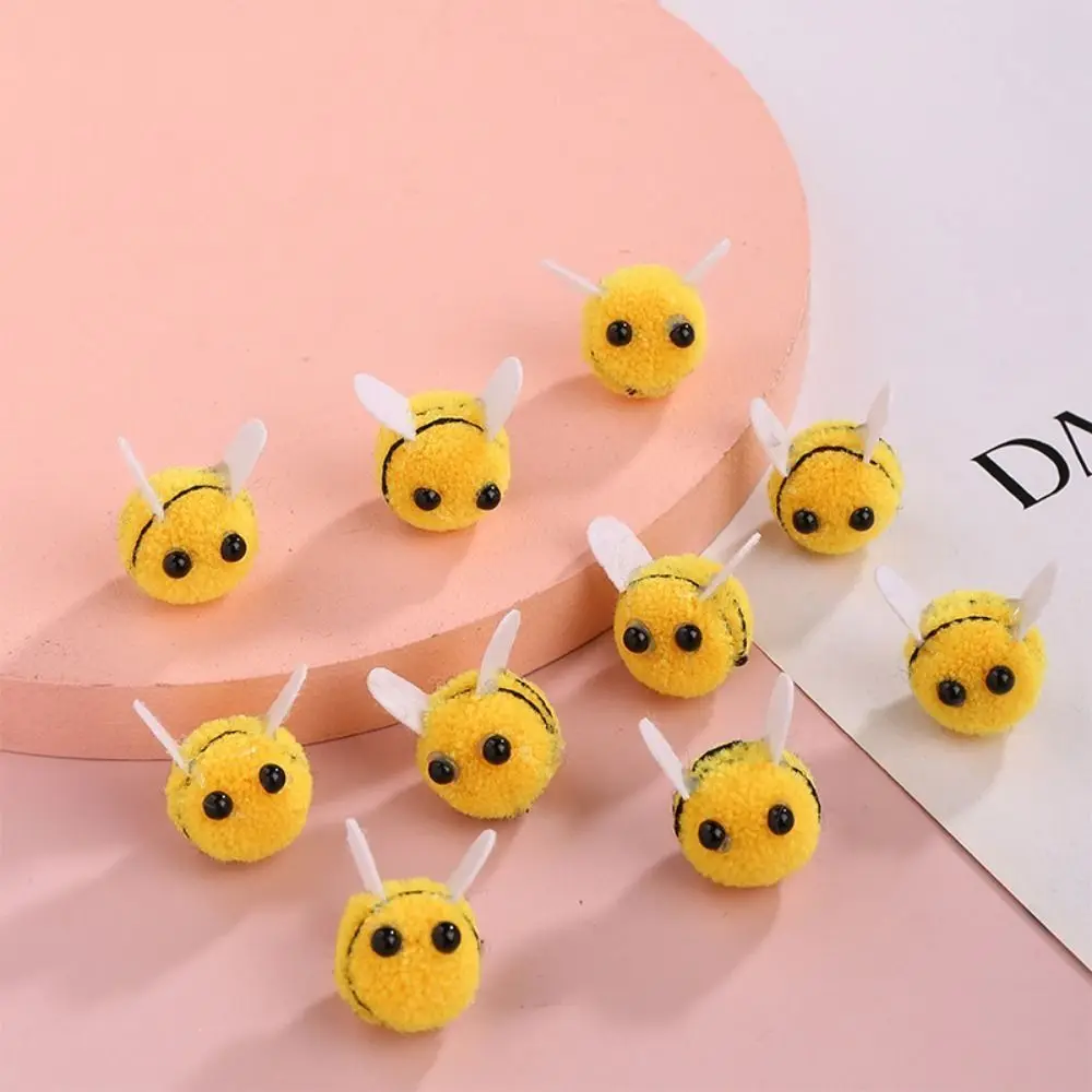 10pcs DIY Yellow Wool Felt Little Bee Creative Felt Ball Artificial ...