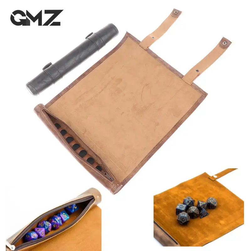 Dice Rolling Mat With Zippered Dice Holder - Compatible Dice Tray Dice ...