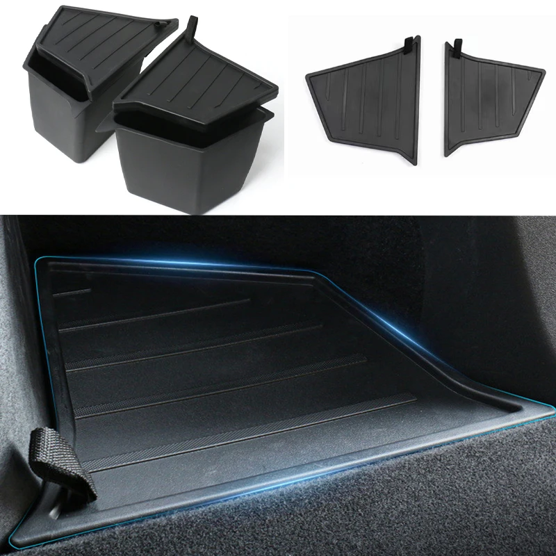 For-Tesla-Model-Y-Full-Trunk-Dustproof-and-Waterproof-Side-Storage-Box ...