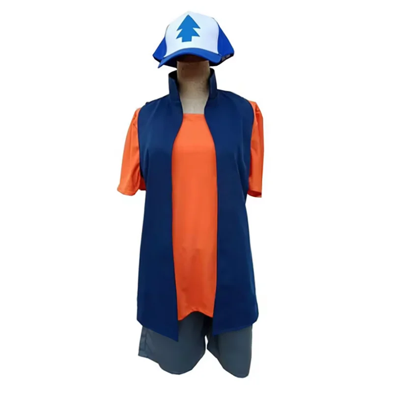 Anime-Dipper-Pines-Suit-Hat-T-shit-Vest-Shorts-Cosplay-Costume-Sets ...