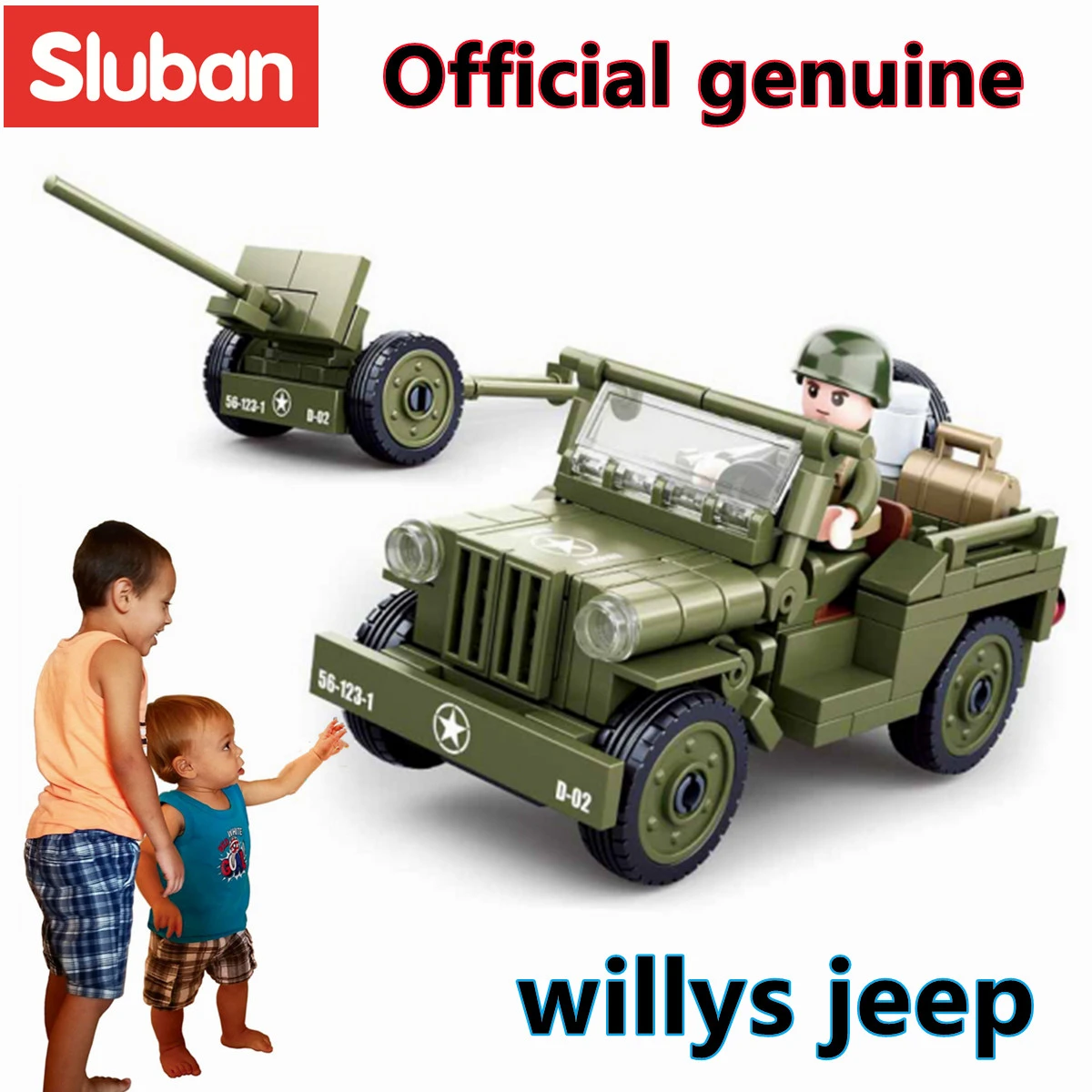 Sluban Building Block Toys Ww2 Army Willys Jeep 143pcs Bricks B0853 ...