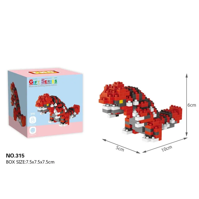 Bloques Pequeños bloques de construcción Dibujos animados Charizard ...