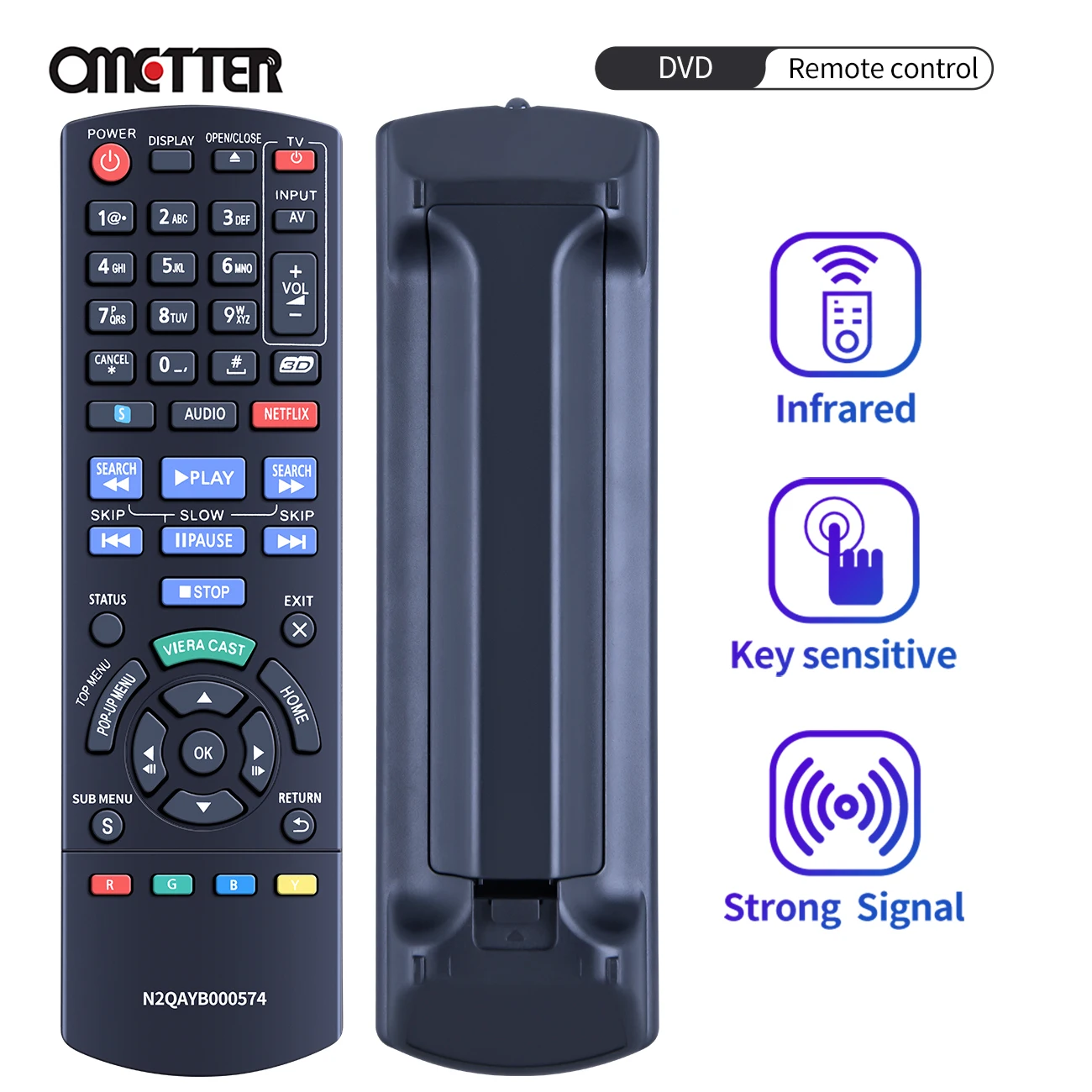 New-N2QAYB000574-Remote-Control-Fit-For-Panasonic-Blu-Ray-Disc-Player ...
