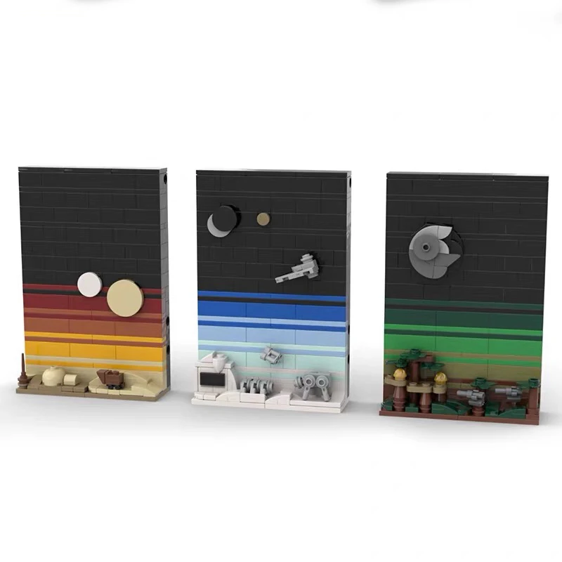 MOC-Building-Block-Model-Kits-Interstellar-Space-Story-Scene-Postcard ...