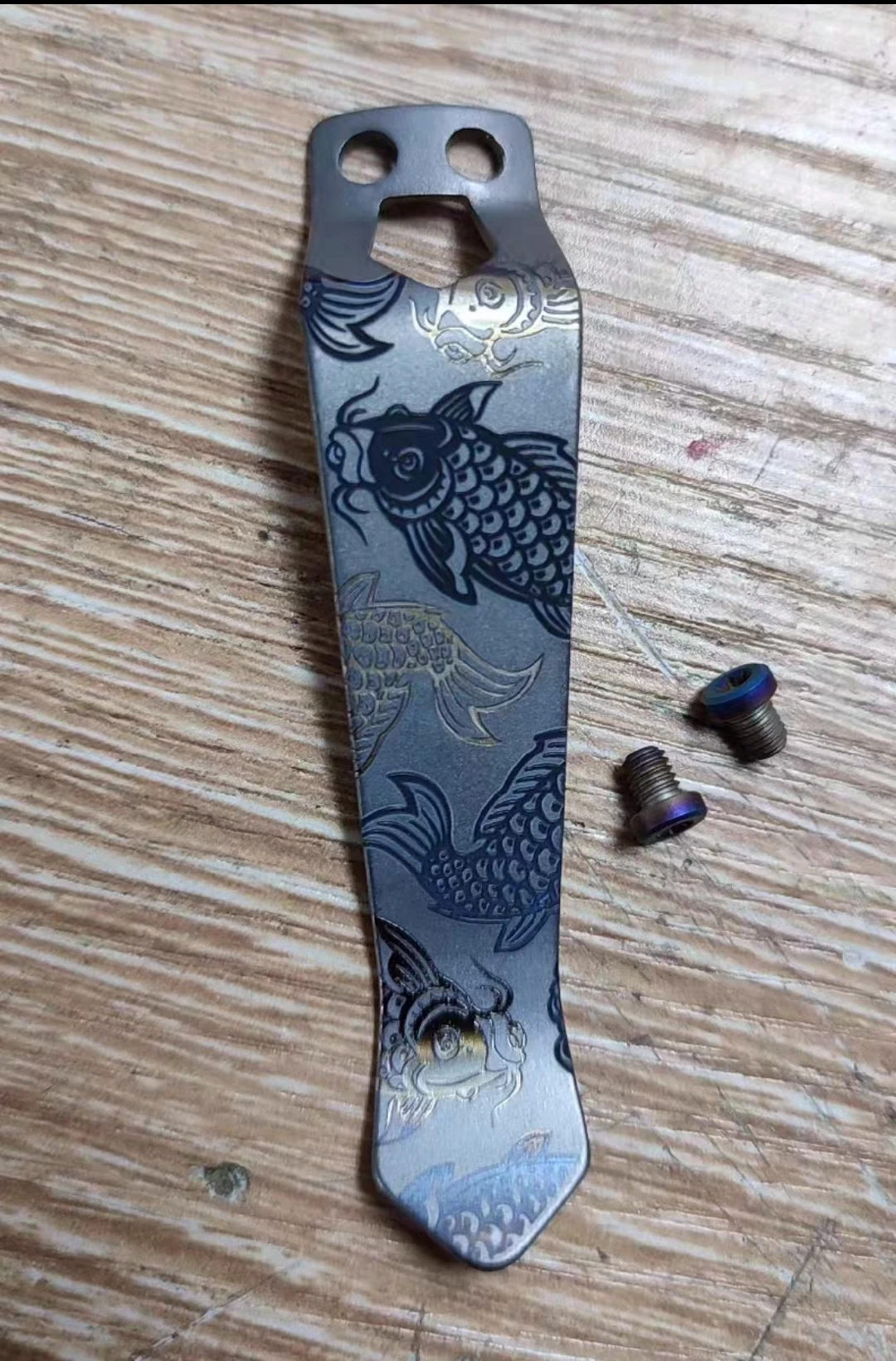 1-Piece-Universal-KOI-Fish-Flashlight-Titanium-Alloy-Pocket-Clip-with ...