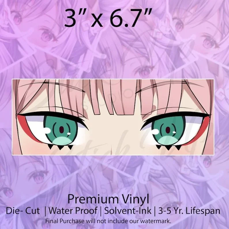 For-Zero-Two-Anime-Eyes-Vinyl-Sticker-Anime-Kawaii-Eyes-Car-Decal-Anime ...