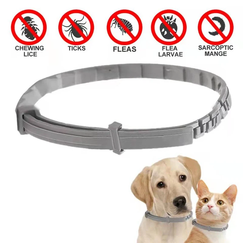 Flea-collar-for-dogs-and-cats-adjustable-collar-pet-in-vitro-deworming ...