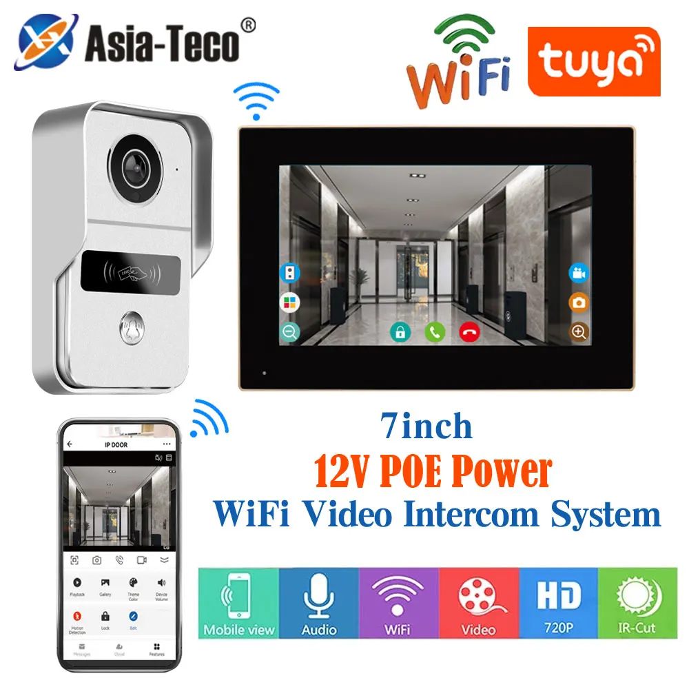 1080P-TUYA-App-WiFi-Video-Door-Phone-Smart-Home-POE-Intercom-System ...