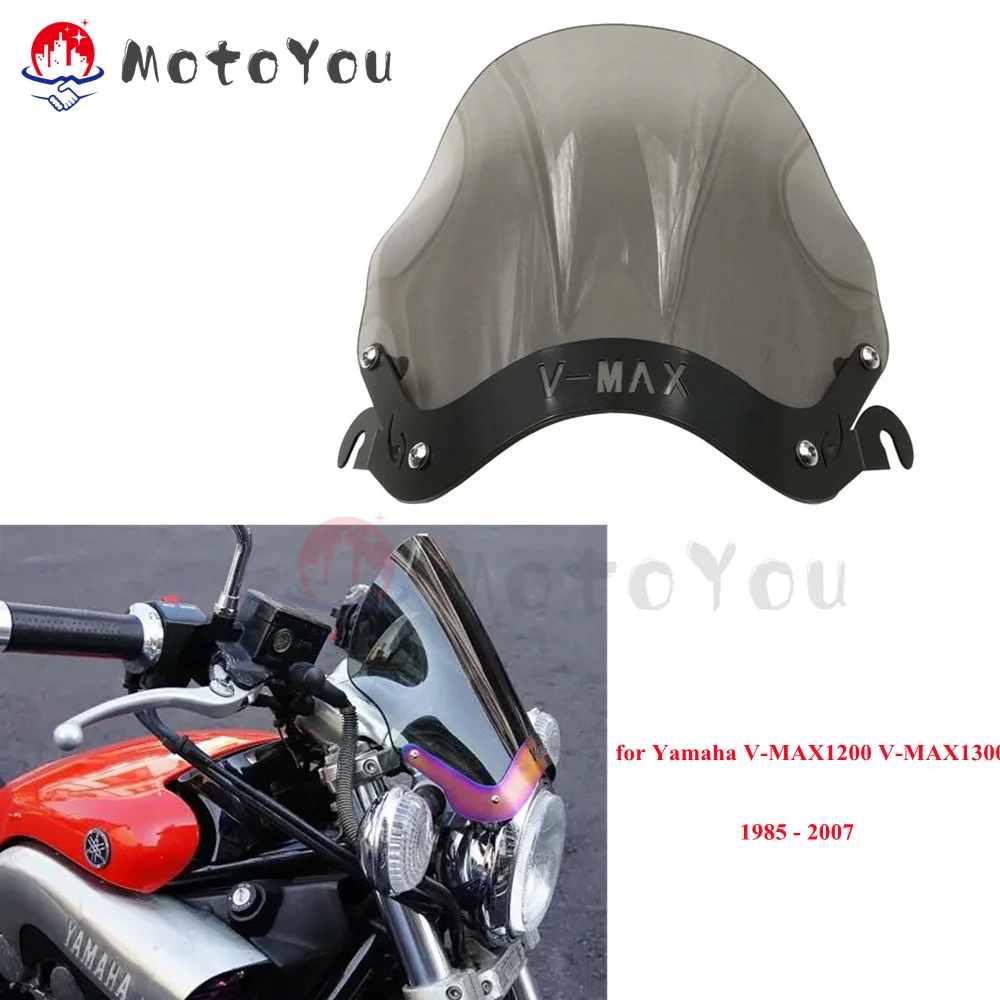 Motorcycle Windscreen Windshield Deflector w/ Mount Bracket For Yamaha ...