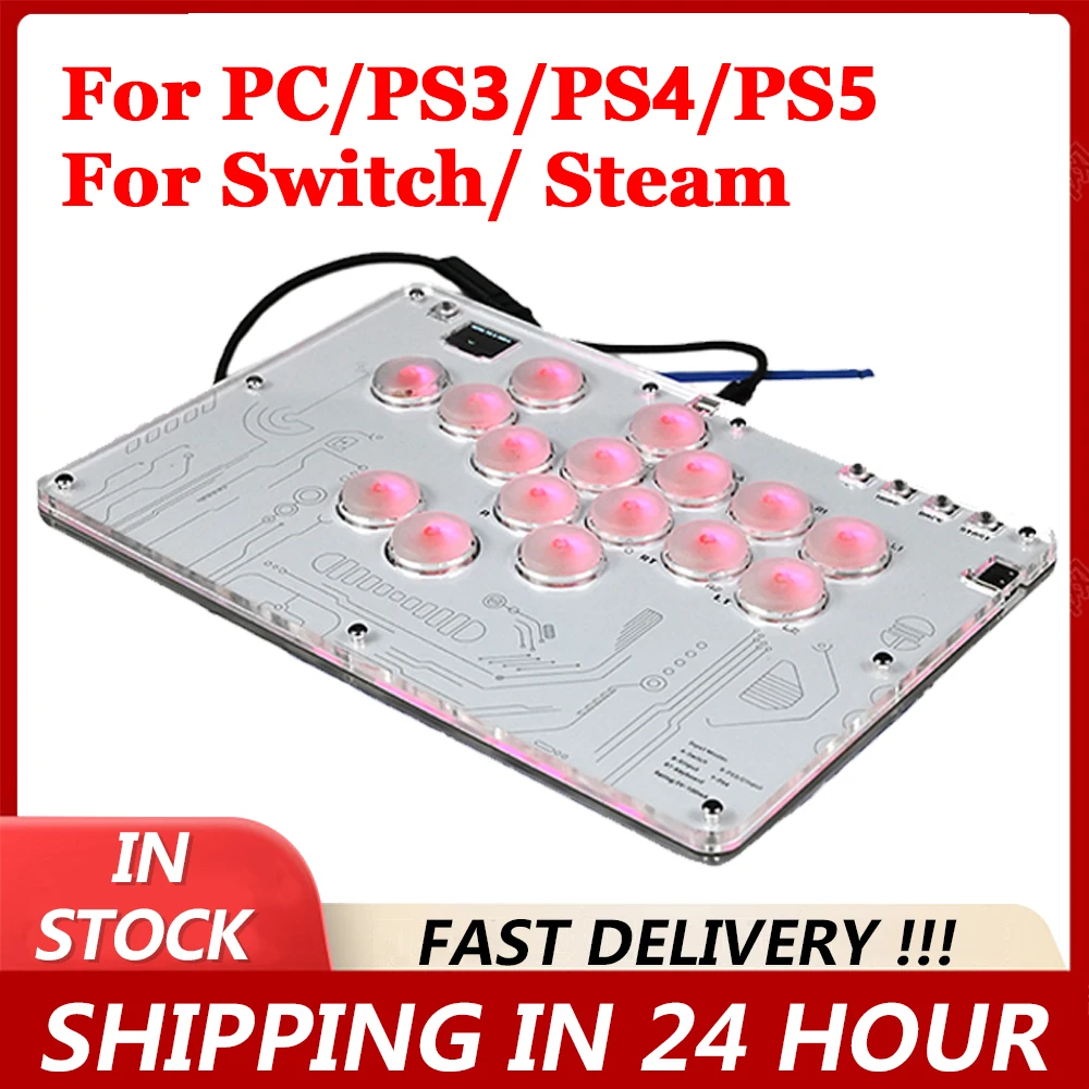 Arcade-Hitbox-Joystick-RGB16-Keys-All-Button-Leverless-Arcade-Stick ...