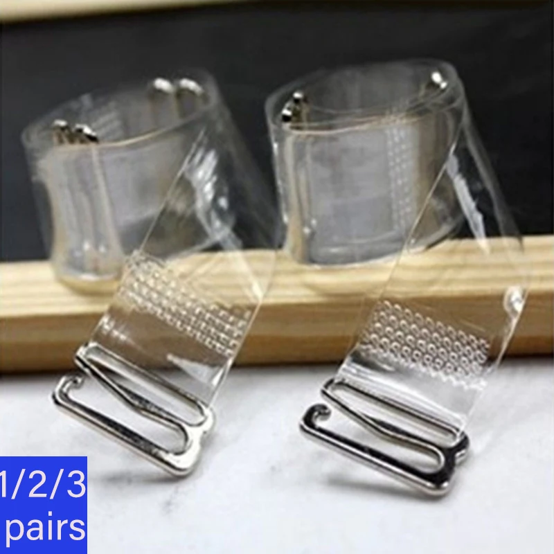 1Pair/2Pairs/3Pairs Metal Buckle Bra Straps Belt Women's Elastic ...