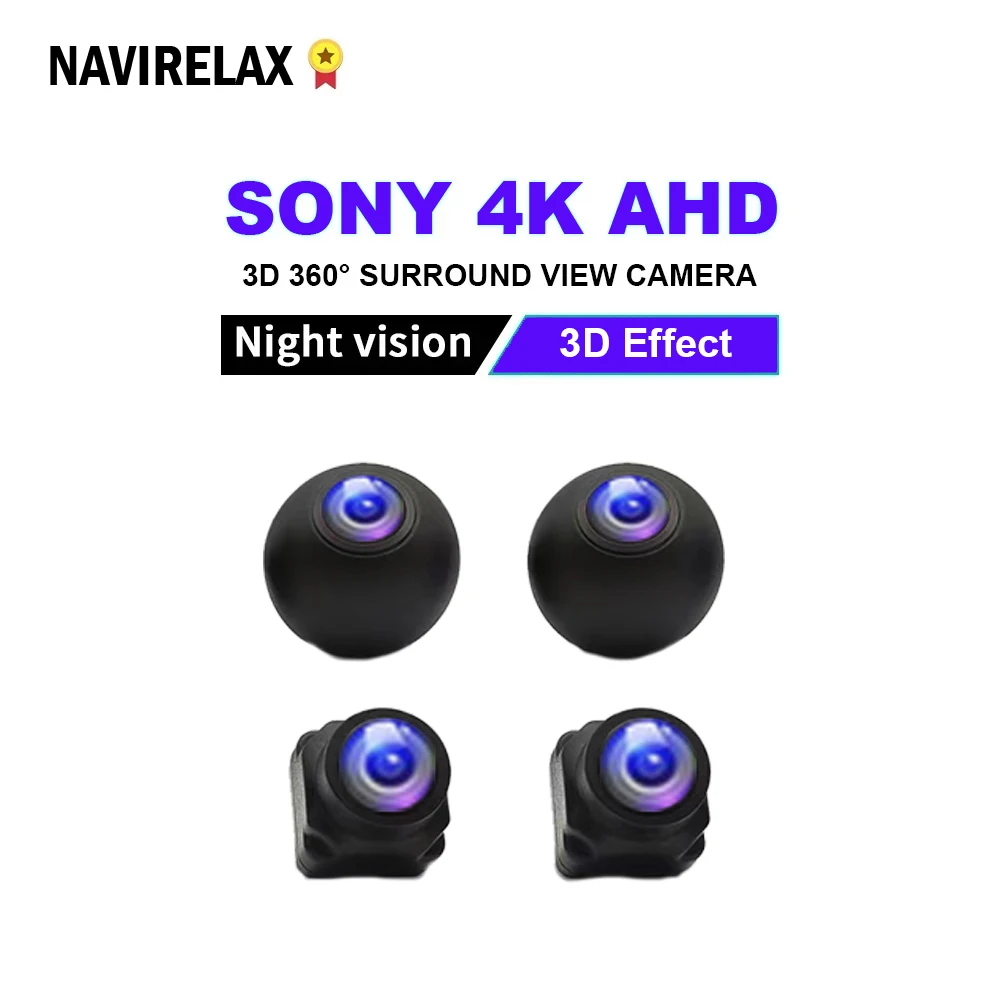 360° Panoramic Camera Sony HD Rear / Front / Left / Right 3D 360 Bird View Panoramic Accessories ...