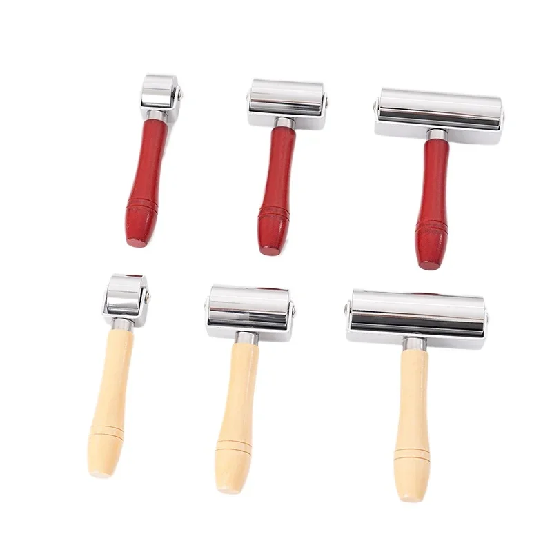 Roller-Wood-Handle-Solid-Wheel-Leather-Trim-Leather-Welt-Roller-Leather ...