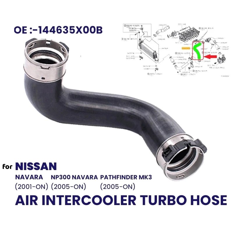 FOR-NISSAN-NAVARA-D40-PATHFINDER-2-5-TURBO-INTERCOOLER-HOSE-PIPE ...