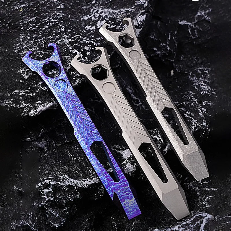 Colorful-Titanium-Alloy-Crowbar-Bottle-Opener-Hand-Tool-Camping ...