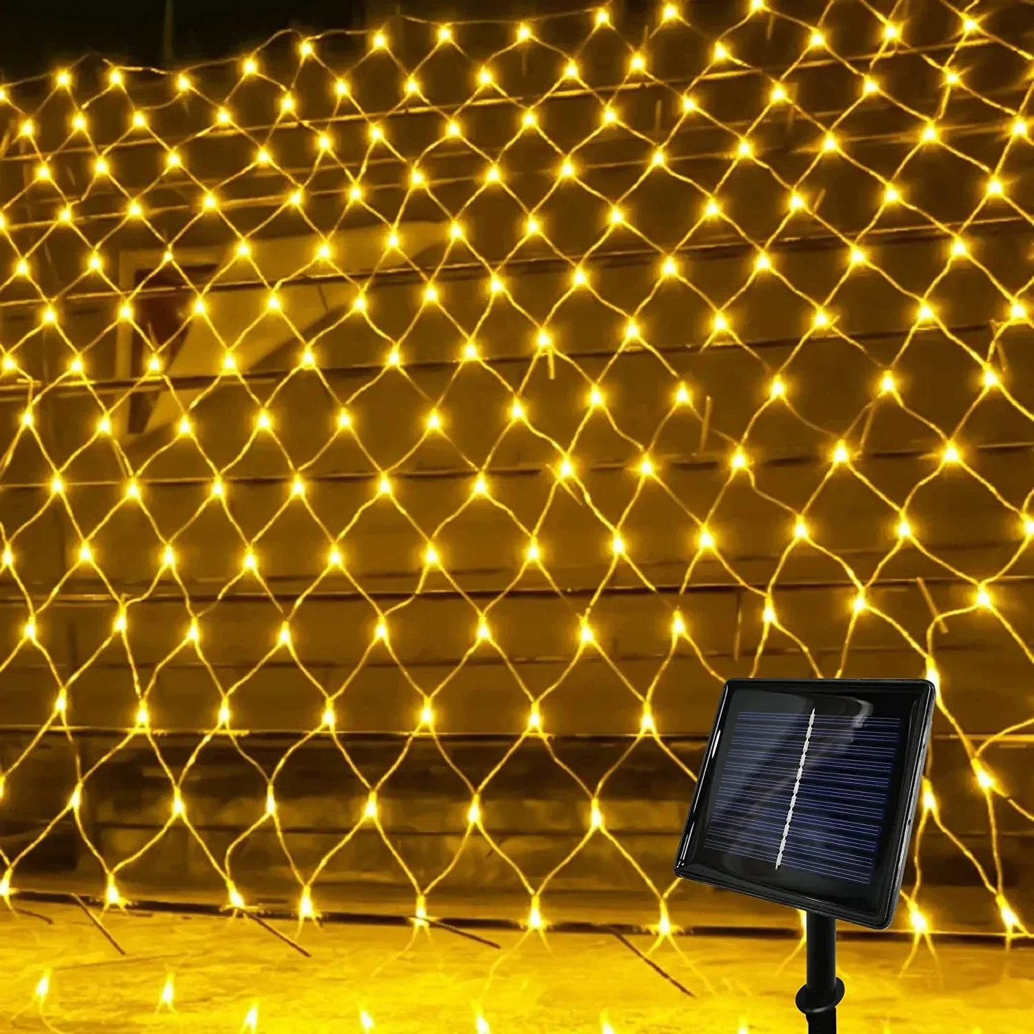 3x2m-LED-Solar-String-Net-Mesh-Light-8-Modes-Waterproof-Outdoor-Garland ...