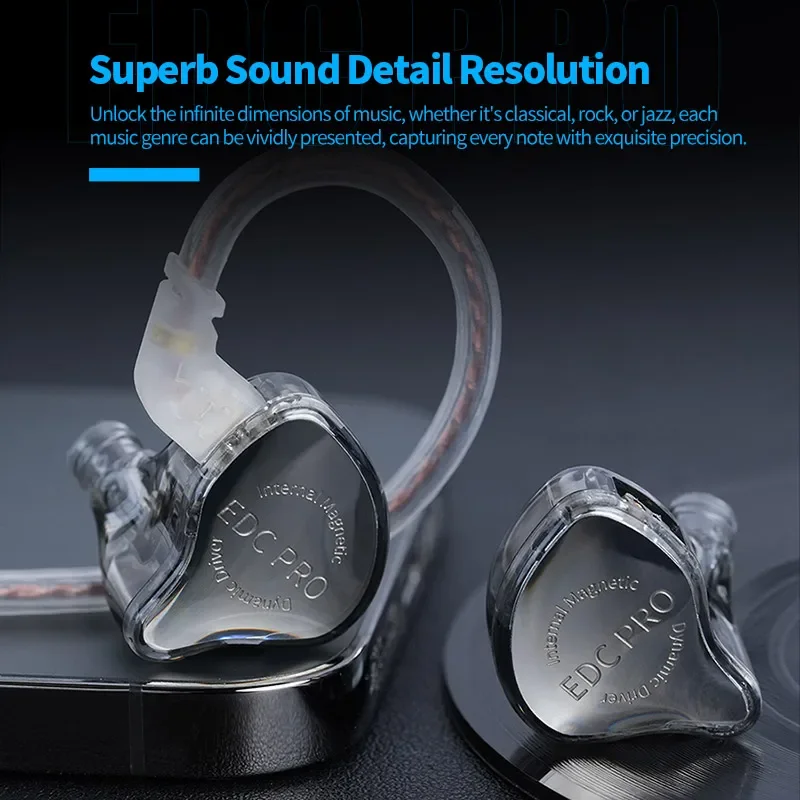 KZ-EDC-PRO-Wired-Best-HIFI-In-ear-Earphone-Metal-Large-Dynamic-Drivers ...